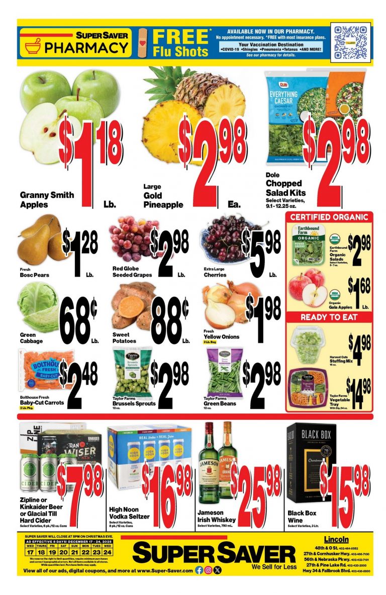 Super Saver Weekly Ad Dec 17 – Dec 24, 2025 (Christmas Promotion Included)