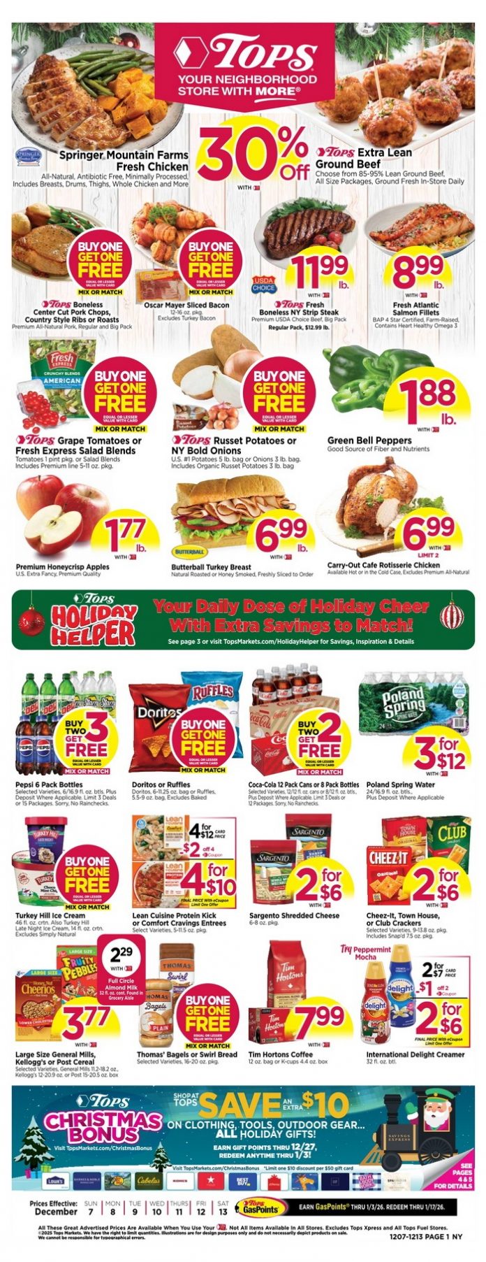 Tops Weekly Ad Dec 07 – Dec 13, 2025 (Christmas Promotion Included)
