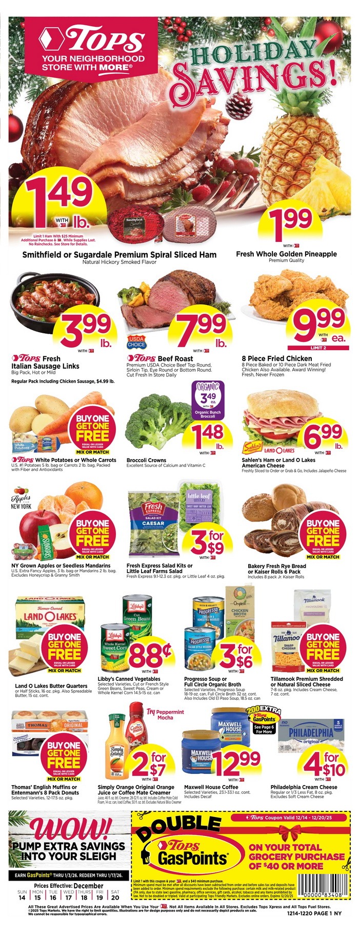 Tops Weekly Ad Dec 14 – Dec 20, 2025 (Christmas Promotion Included)