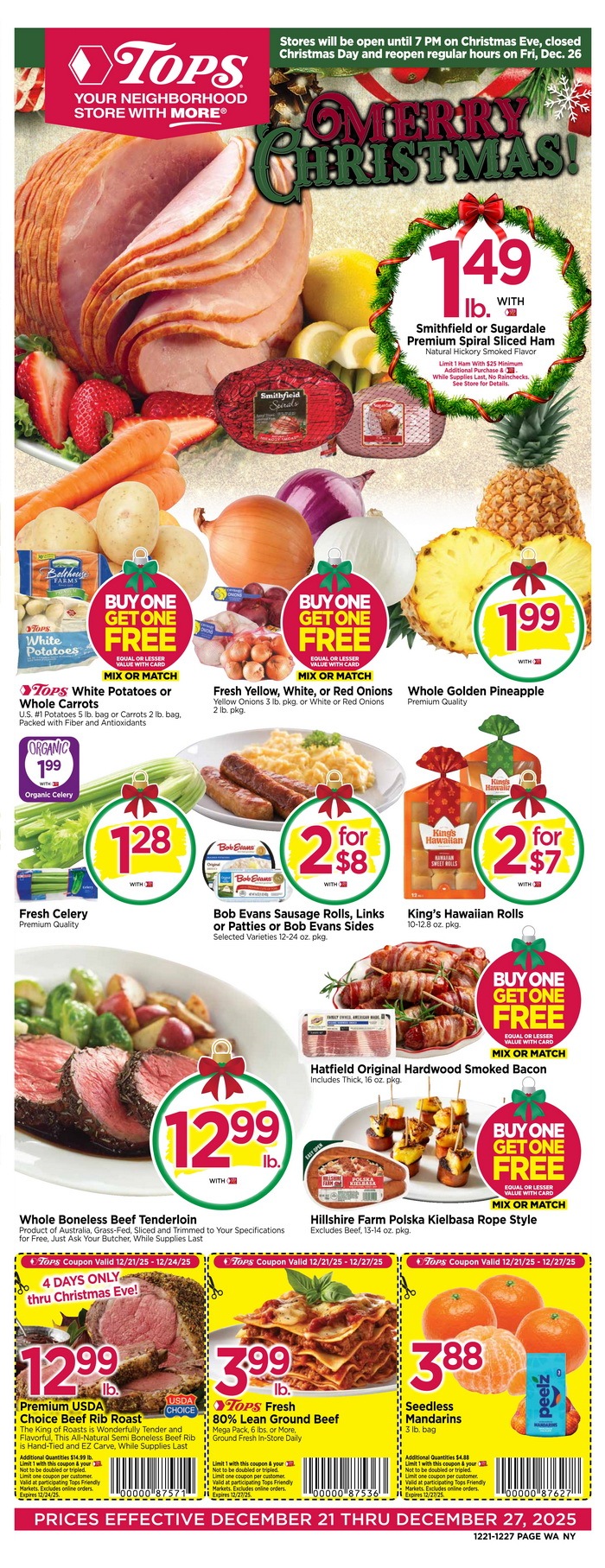 Tops Weekly Ad Dec 21 – Dec 27, 2025 (Christmas Promotion Included)