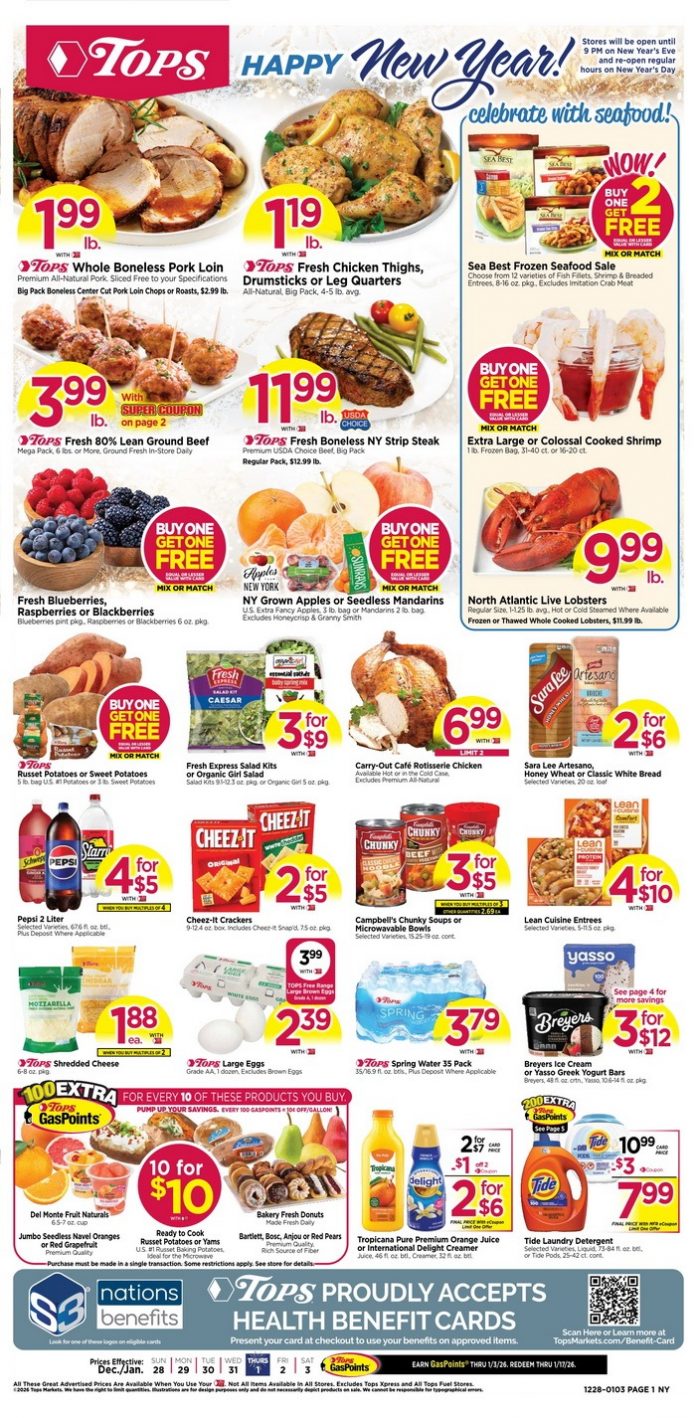 Tops Weekly Ad Dec 28, 2025 – Jan 03, 2026 (New Year Promotion Included)