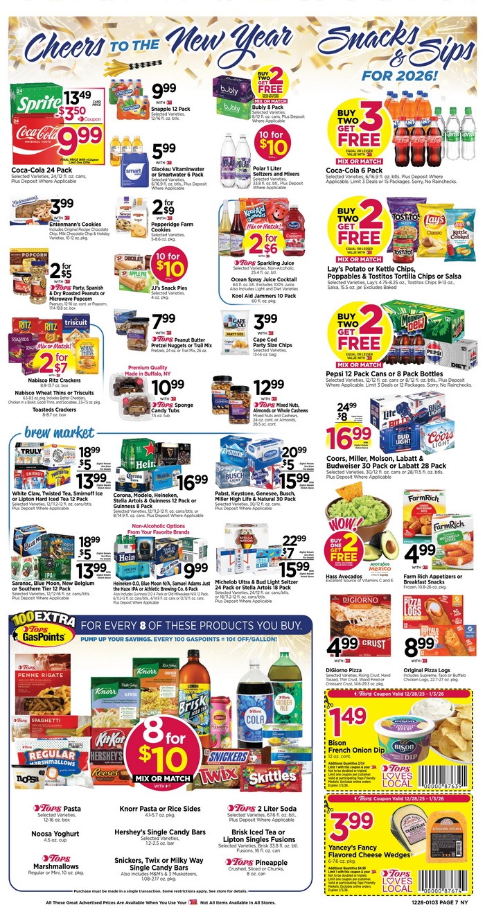 Tops Weekly Ad Dec 28, 2025 – Jan 03, 2026 (New Year Promotion Included)