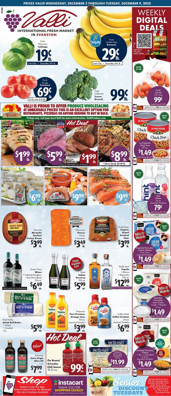 Valli Produce Weekly Ad Dec 03 – Dec 09, 2025