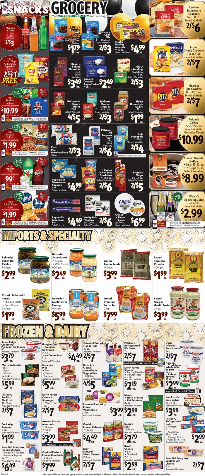 Valli Produce Weekly Ad Dec 26 – Dec 30, 2025 (New Year Promotion Included)