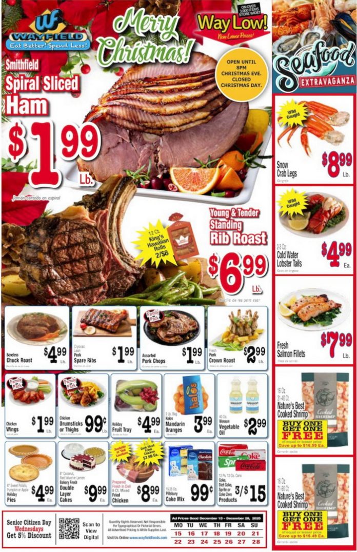 Wayfield Foods Weekly Ad Dec 15 – Dec 28, 2025 (Christmas Day Promotion ...