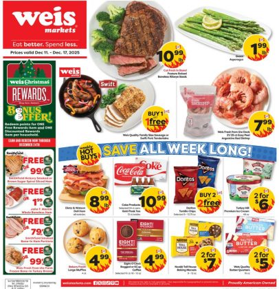 Weis Markets Weekly Ad Dec 11 – Dec 17, 2025 (Christmas Promotion Included)