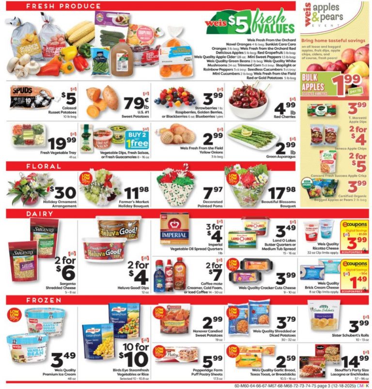 Weis Markets Christmas Sale Dec 18 – Dec 24, 2025