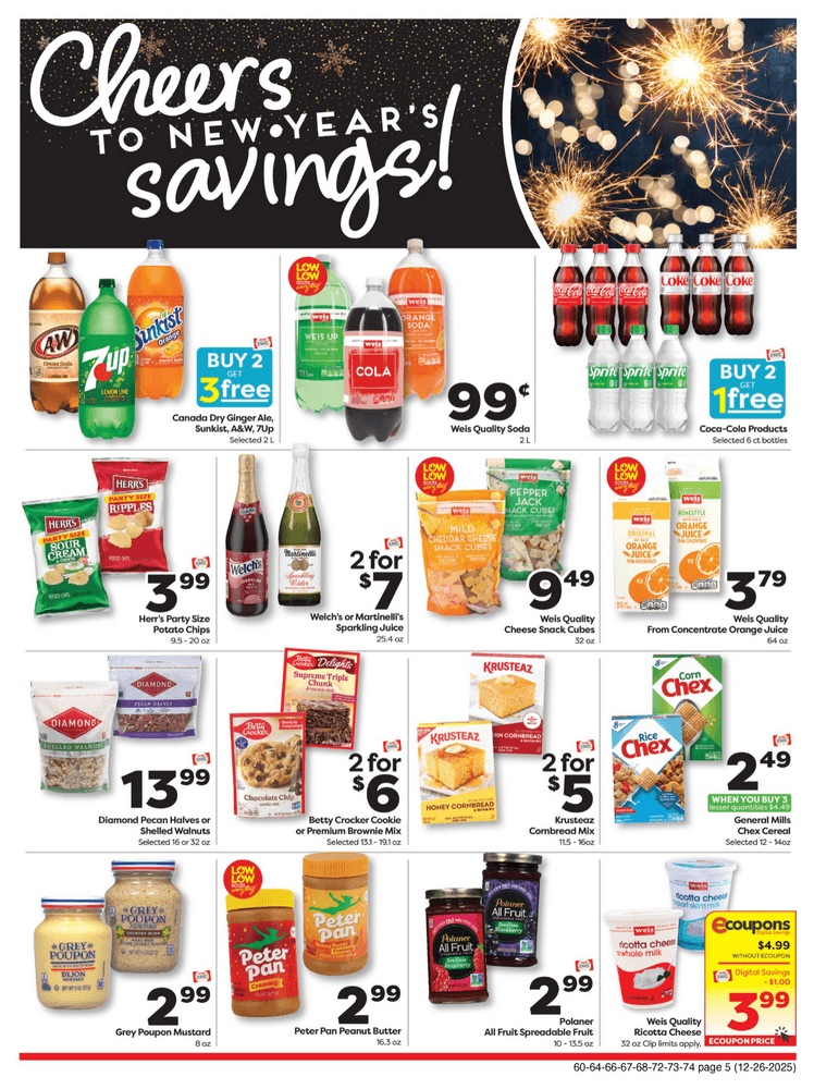 Weis Markets Weekly Ad Dec 26 – Jan 01, 2026