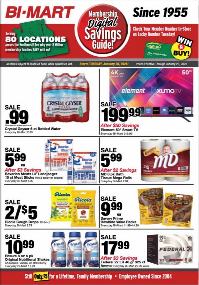 Bi-Mart Weekly Ad Jan 20 – Jan 26, 2026