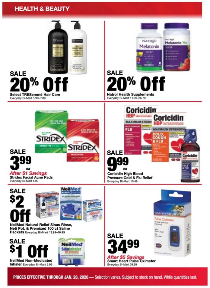 Bi-Mart Weekly Ad Jan 20 – Jan 26, 2026