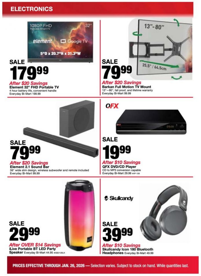 Bi-Mart Weekly Ad Jan 20 – Jan 26, 2026