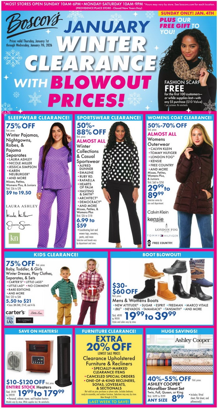Boscov's Weekly Ad Jan 01 – Jan 07, 2026
