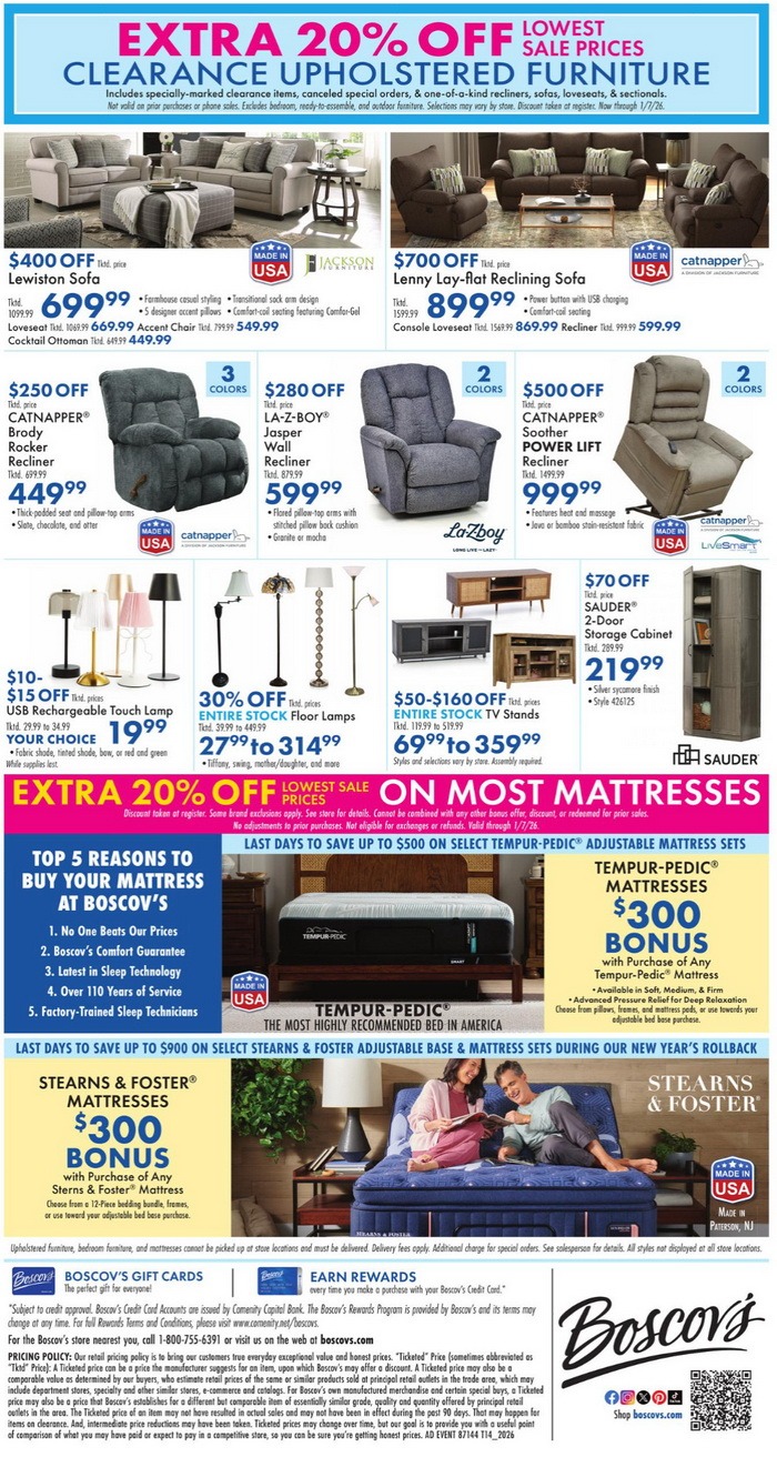 Boscov's Weekly Ad Jan 01 – Jan 07, 2026