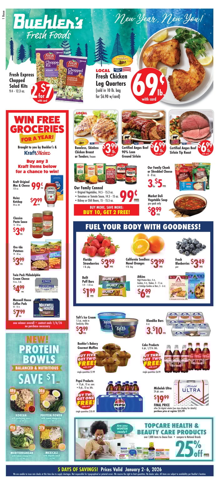 Buehler's Weekly Ad Jan 07 – Jan 13, 2026 (New Year Promotion Included)