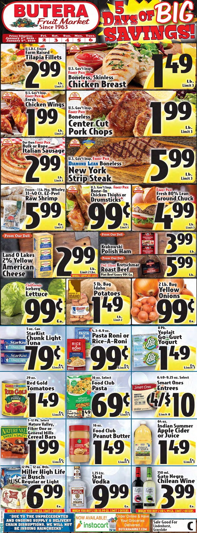 Butera Weekly Ad Jan 02 – Jan 06, 2026