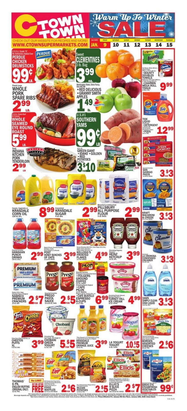 C-Town Weekly Ad Jan 09 – Jan 15, 2026