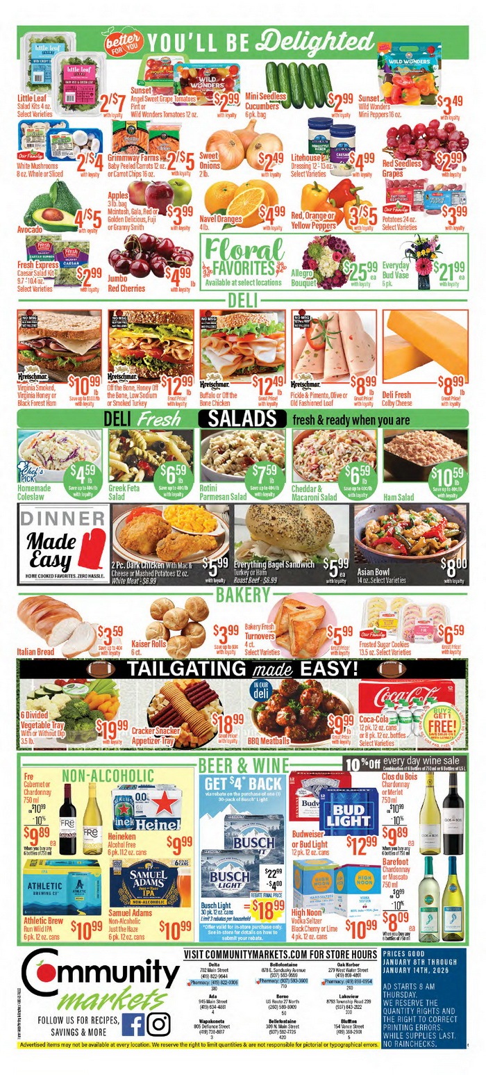 Community Markets Weekly Ad Jan 08 – Jan 14, 2026