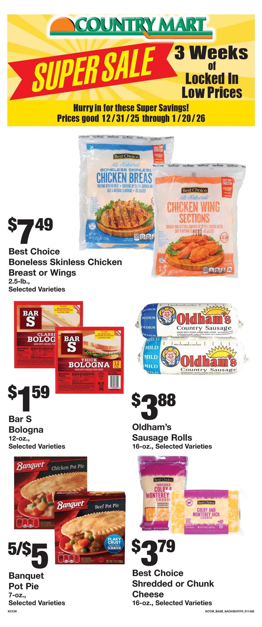 Country Mart Weekly Ad Jan 13 – Jan 19, 2026