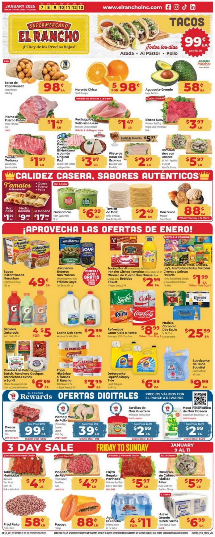 El Rancho Weekly Ad Jan 07 – Jan 13, 2026