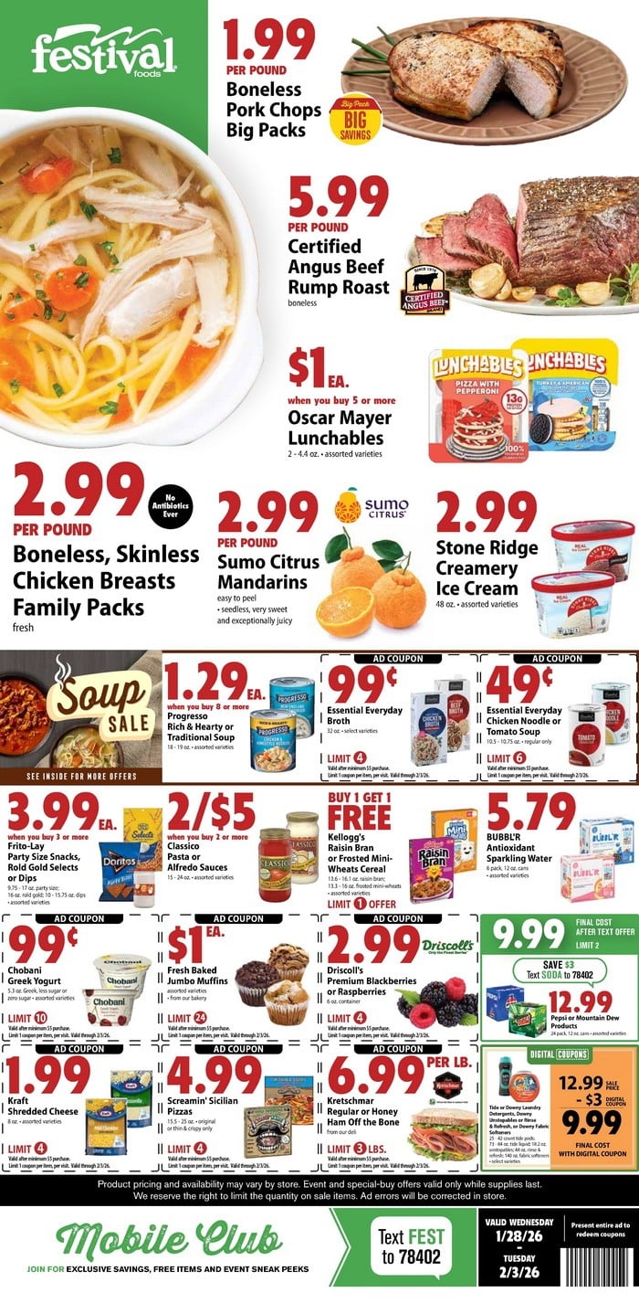 Festival Foods Weekly Ad Jan 28 – Feb 03, 2026