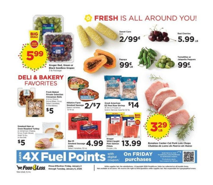 Food 4 Less Weekly Ad Jan 02 – Jan 06, 2026