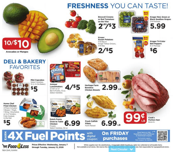Food 4 Less Weekly Ad Jan 07 – Jan 13, 2026