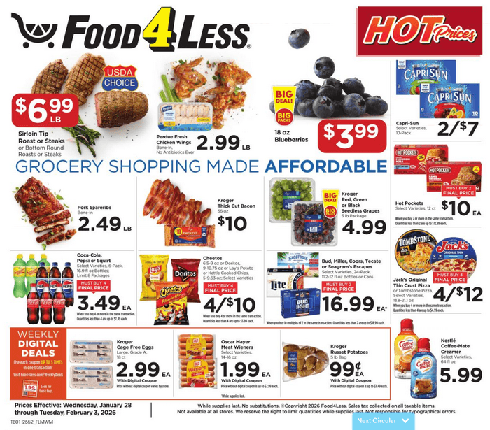 Food 4 Less Weekly Ad Jan 28 – Feb 03, 2026 (Valentine's Day Promotion ...