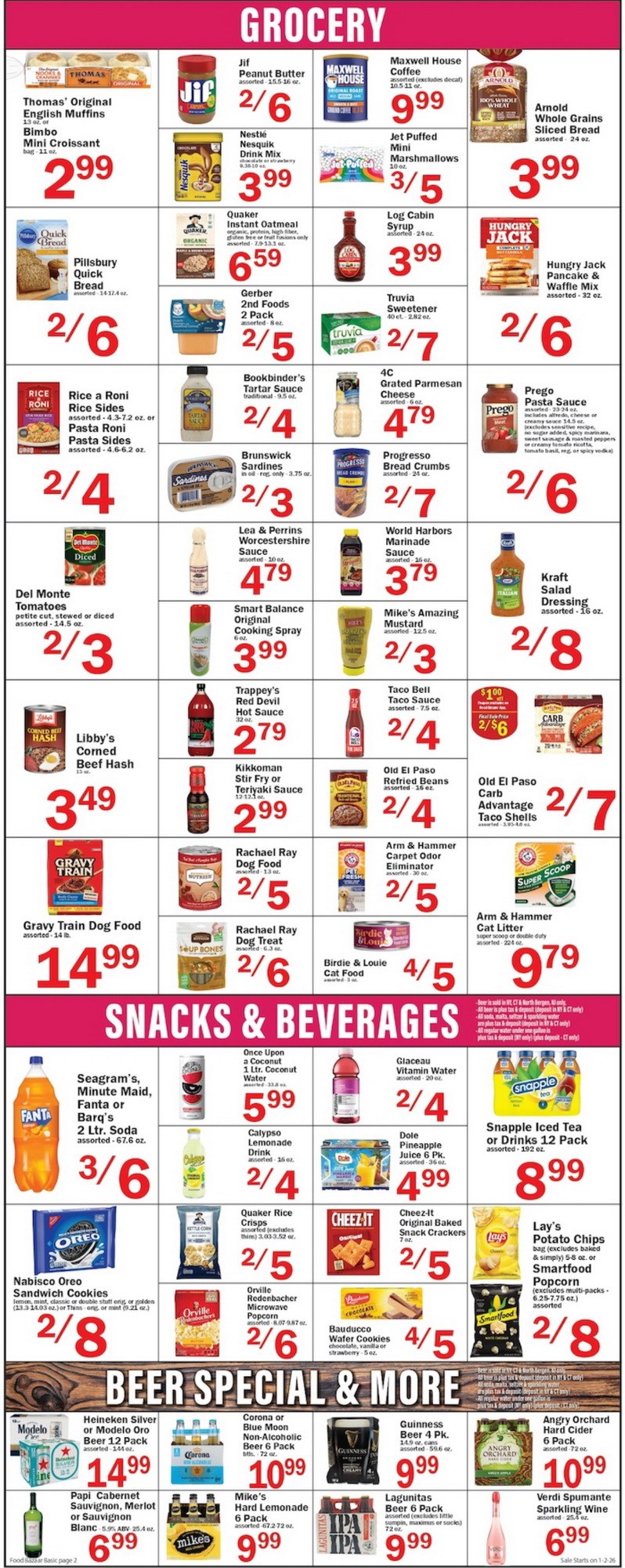 Food Bazaar Weekly Ad Jan 02 – Jan 07, 2026