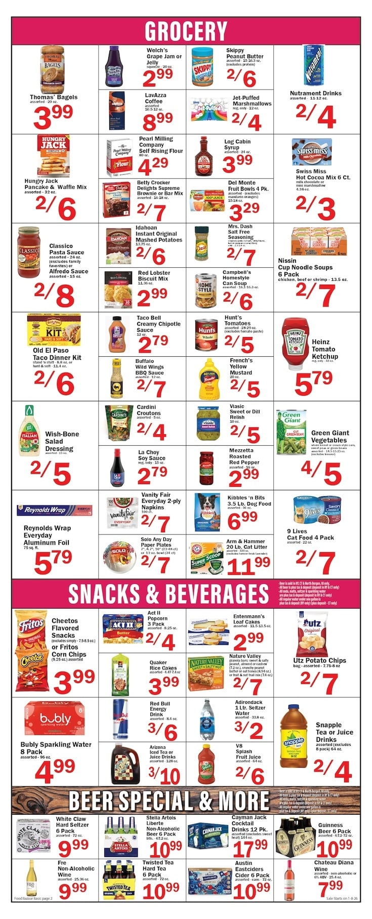 Food Bazaar Weekly Ad Jan 08 – Jan 14, 2026