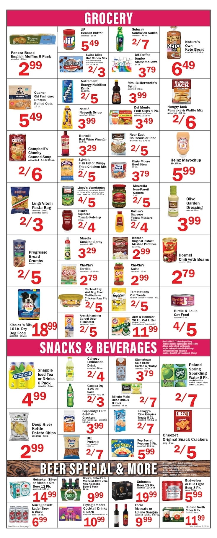 Food Bazaar Weekly Ad Jan 22 – Jan 28, 2026
