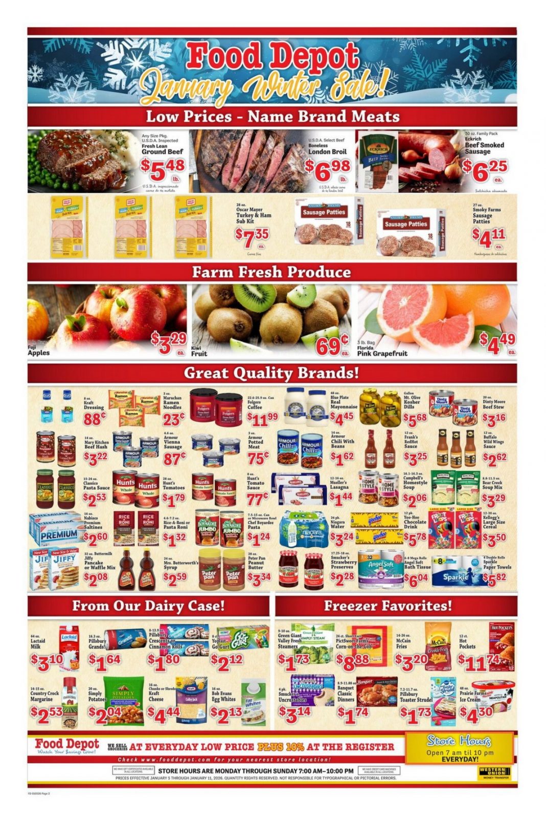 Food Depot Weekly Ad Jan 05 – Jan 11, 2026