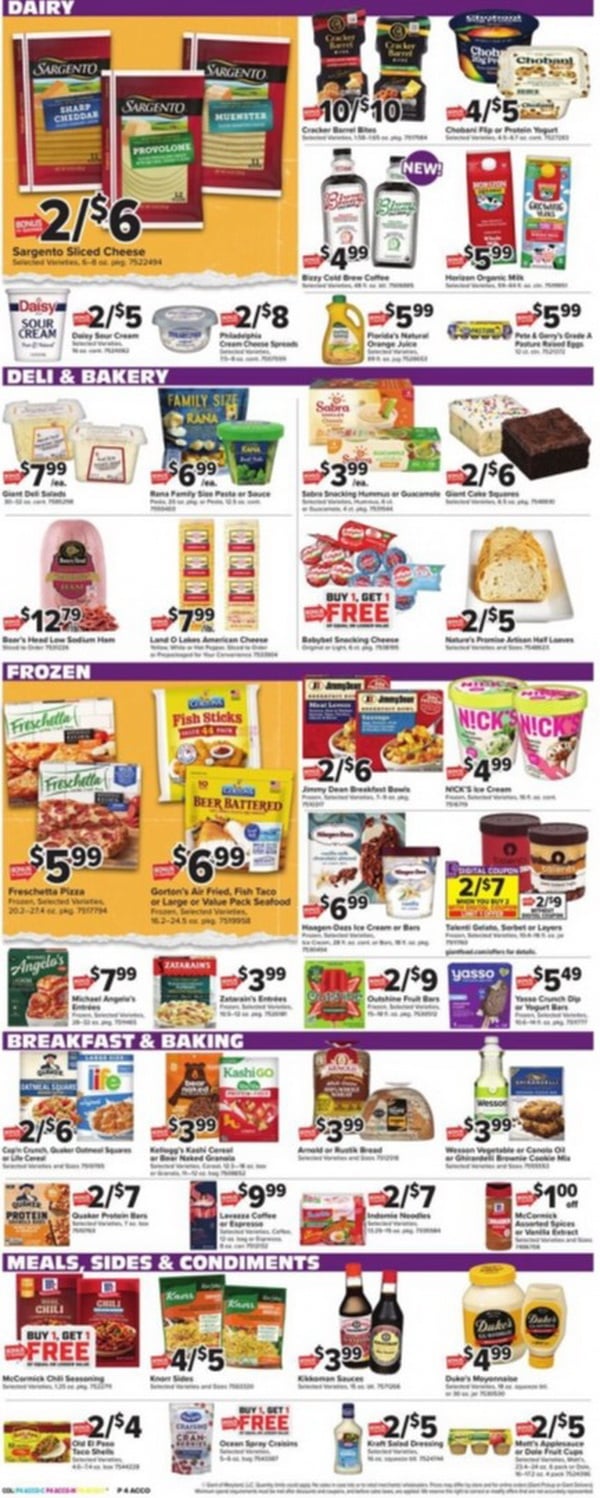 Giant Food Weekly Ad Jan 02 – Jan 08, 2026