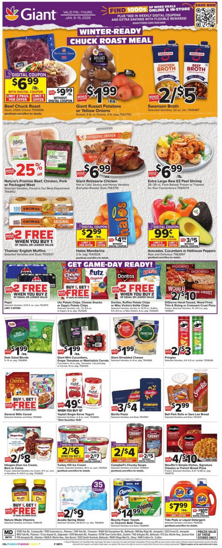 Giant Food Weekly Ad Jan 09 – Jan 15, 2026