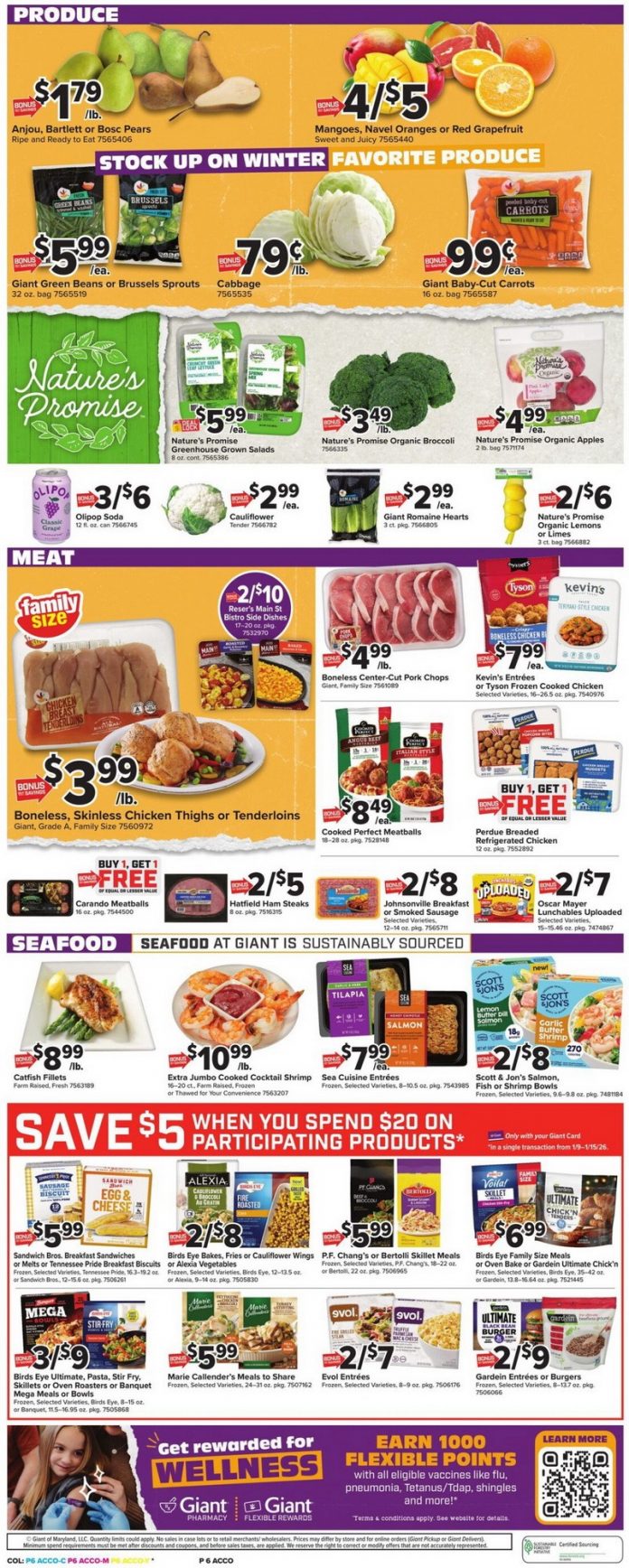 Giant Food Weekly Ad Jan 09 – Jan 15, 2026