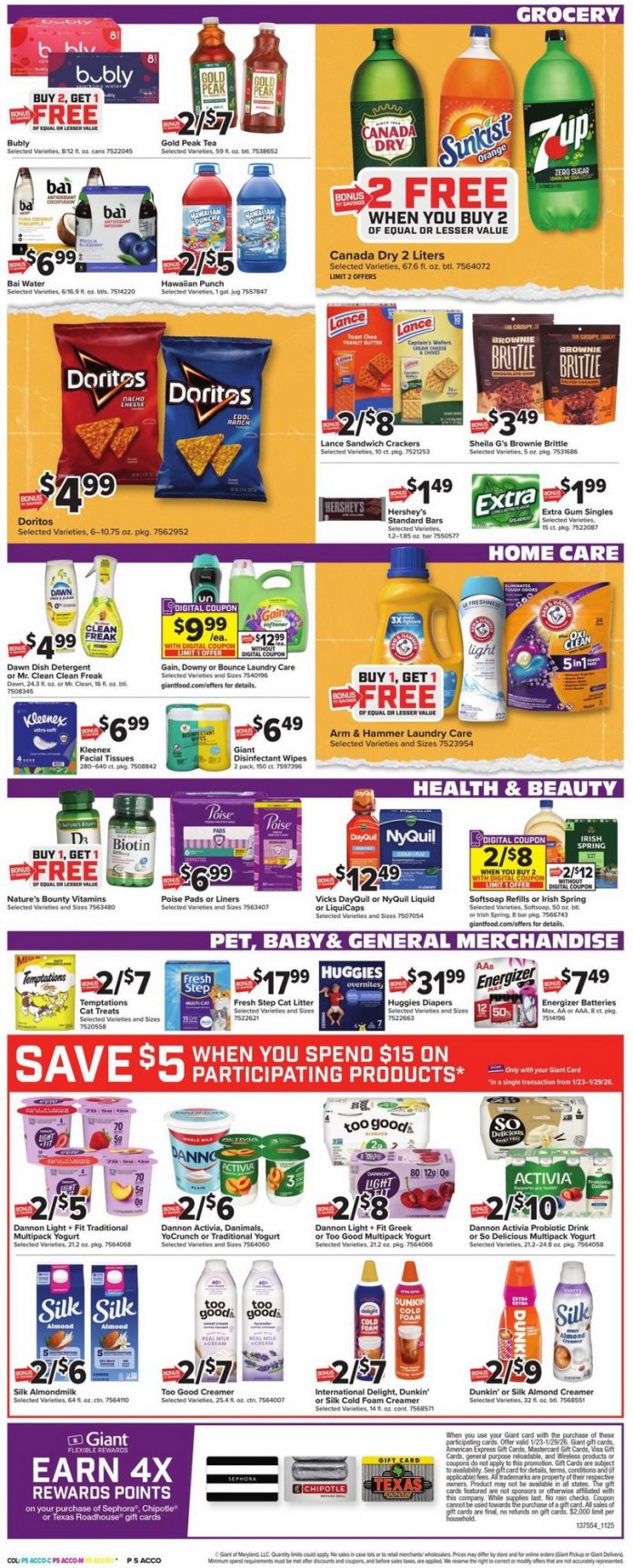 Giant Food Weekly Ad Jan 23 – Jan 29, 2026