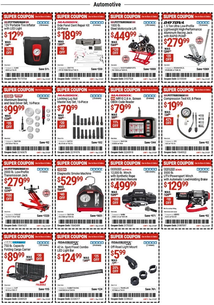Harbor Freight Coupon Sale Jan 20 – Feb 01, 2026