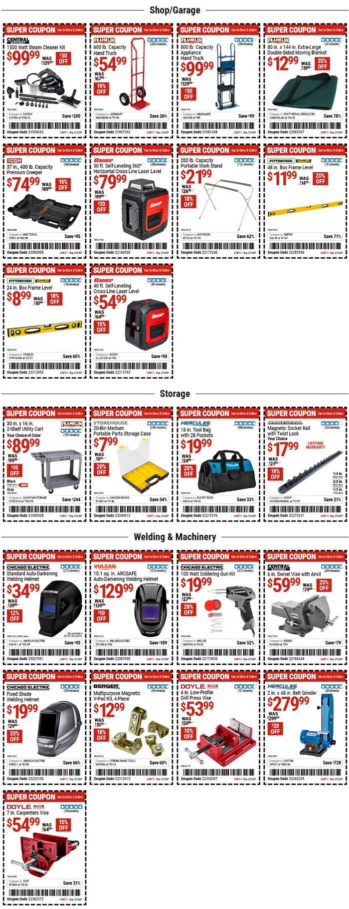 Harbor Freight Coupon Sale Jan 20 – Feb 01, 2026