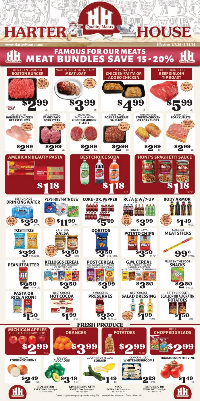 Harter House Weekly Ad Jan 07 – Jan 13, 2026