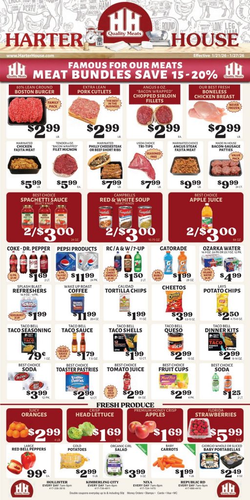 Harter House Weekly Ad Jan 21 – Jan 27, 2026