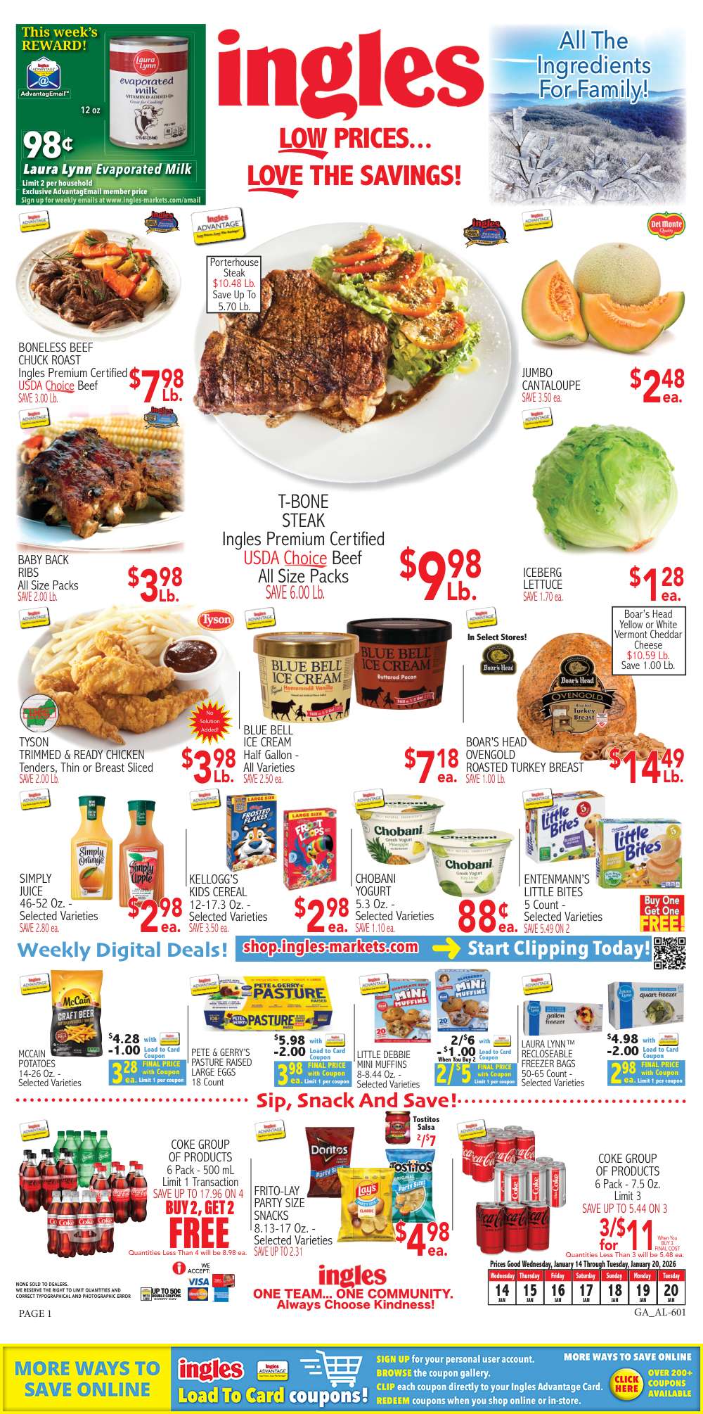 Ingles Weekly Ad Jan 14 – Jan 20, 2026