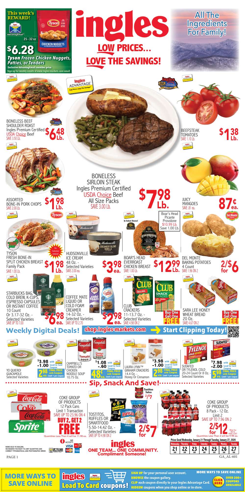 Ingles Weekly Ad Jan 21 – Jan 27, 2026