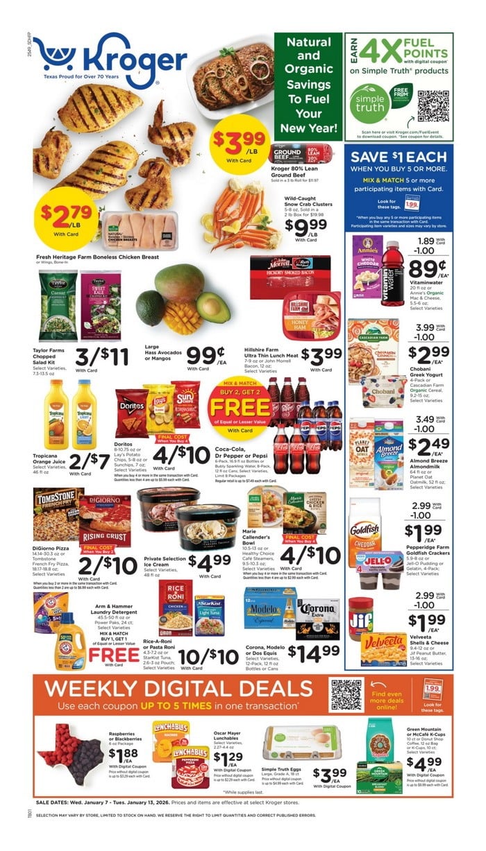 Kroger Weekly Ad Jan 07 – Jan 13, 2026