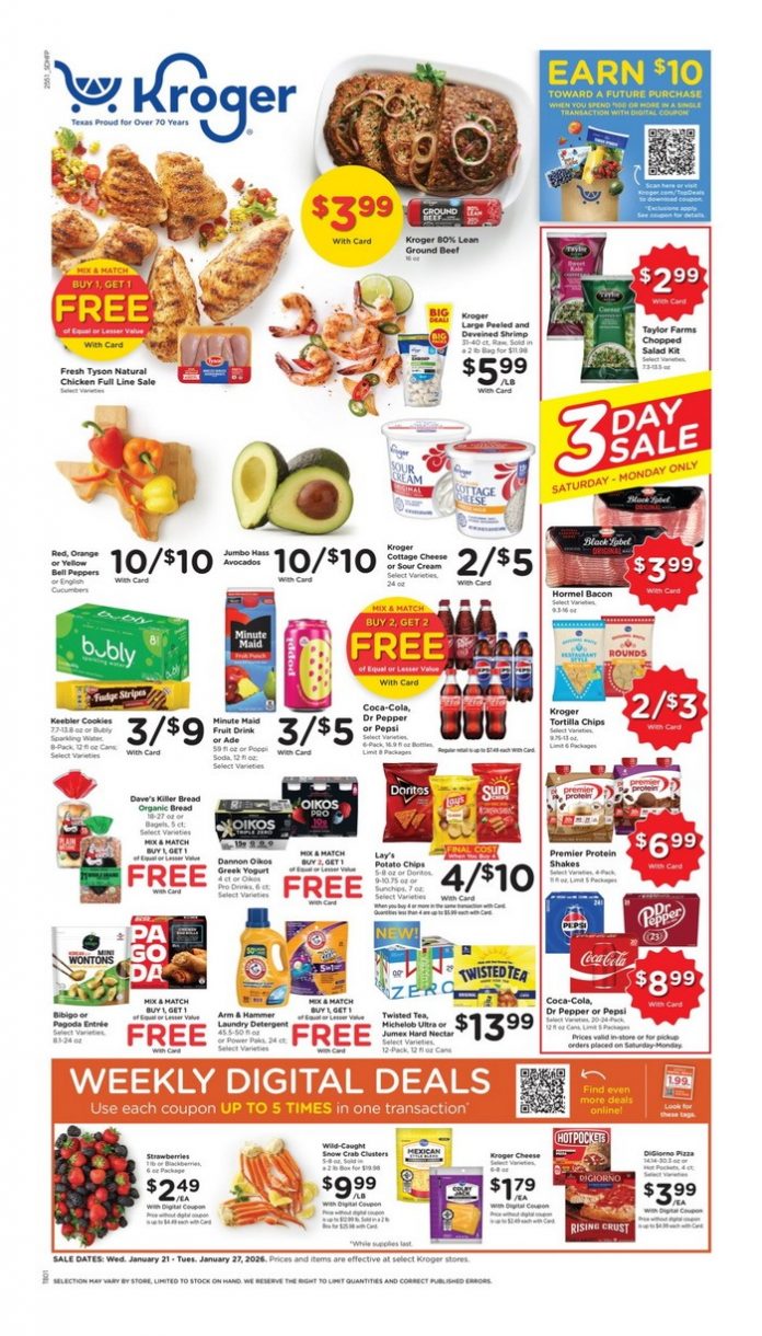 Kroger Weekly Ad Jan 21 – Jan 27, 2026 (Valentine's Day Promotion Included)