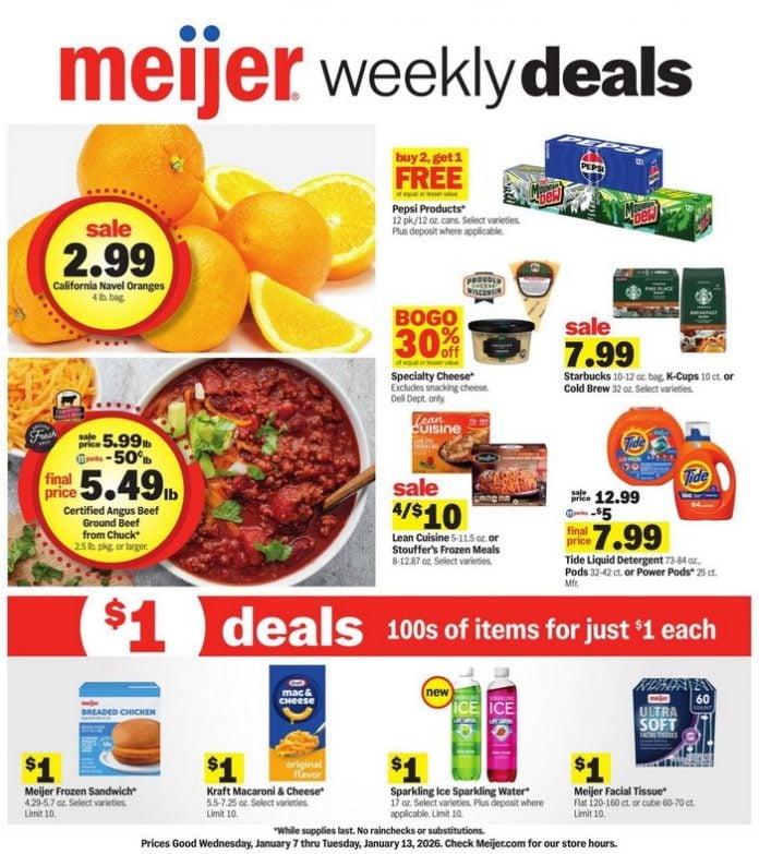 Meijer Weekly Ad Jan 07 – Jan 13, 2026