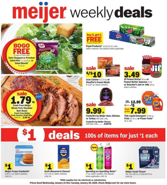Meijer Weekly Ad Jan 14 – Jan 20, 2026