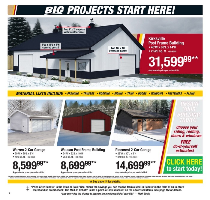 Menards Weekly Ad Jan 11 – Jan 24, 2026