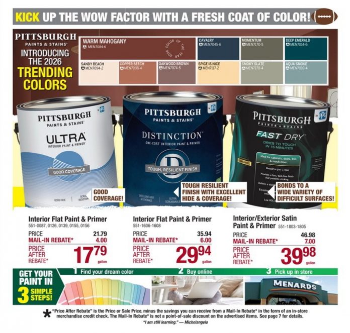 Menards Super Savings Jan 29 – Feb 08, 2026