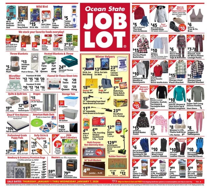 Ocean State Job Lot Weekly Ad Jan 01 – Jan 07, 2026
