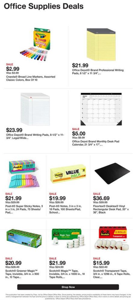 Office Depot Weekly Ad Jan 05 – Jan 11, 2026