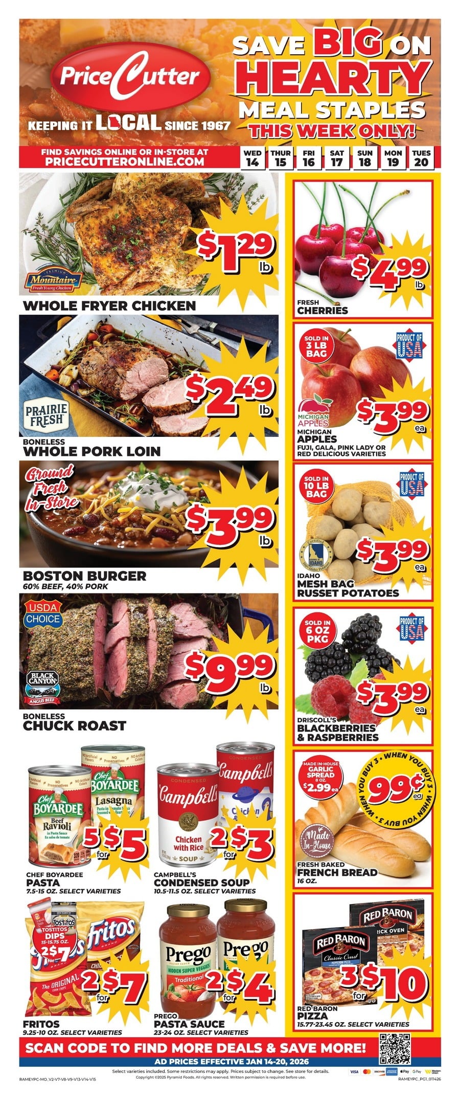 Price Cutter Weekly Ad Jan 14 – Jan 20, 2026